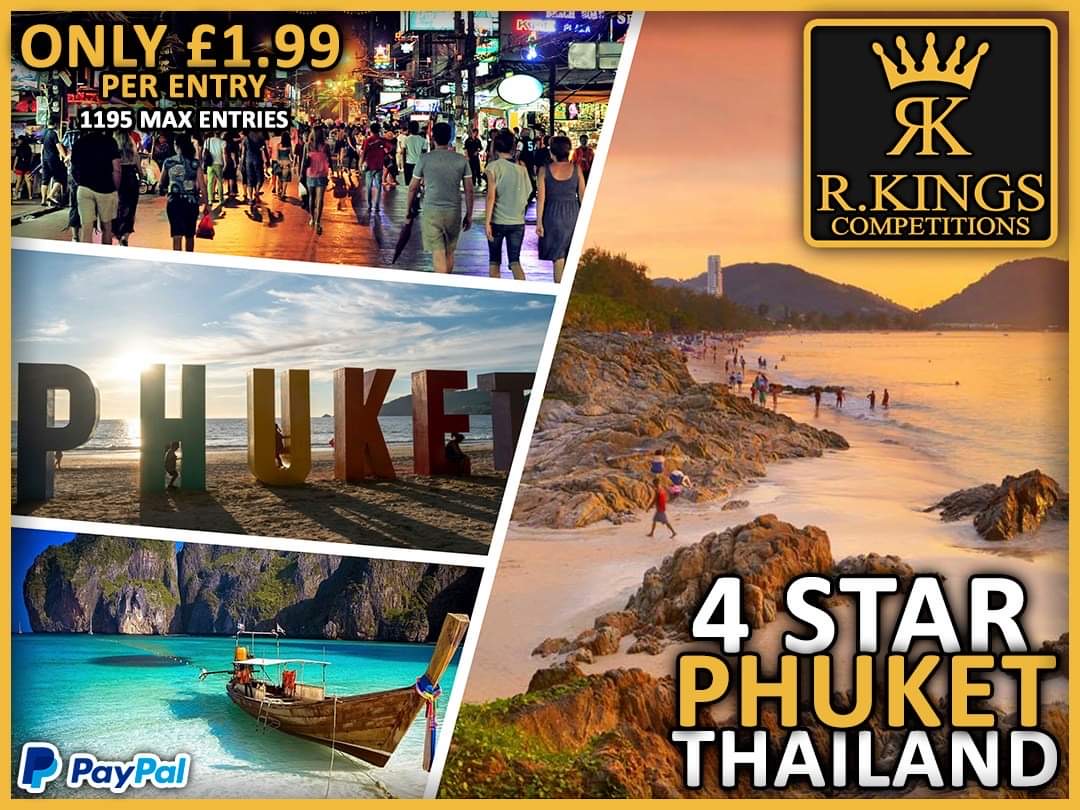 GUARANTEED DRAW TODAY AT 7PM - 4 Star Phuket Thailand