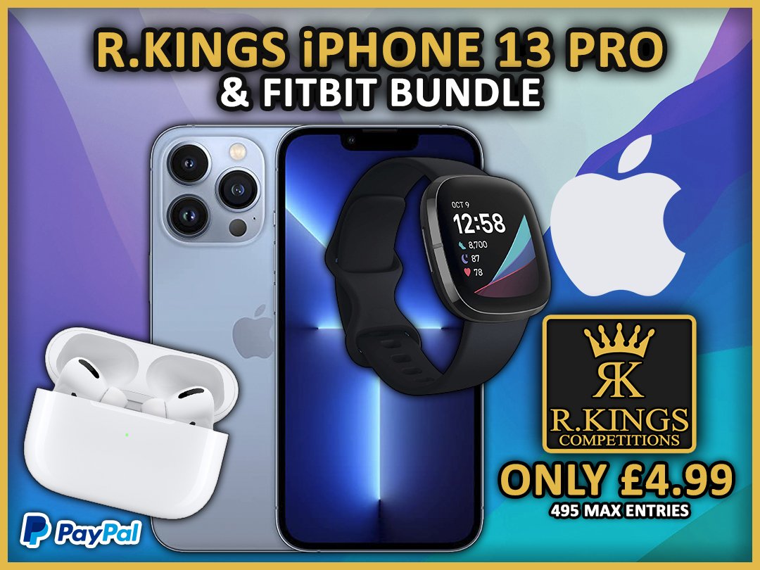 GUARANTEED DRAW TODAY AT 7PM - R.Kings iPhone 13 Pro & Fitbit Bundle - Competitions - R Kings ...