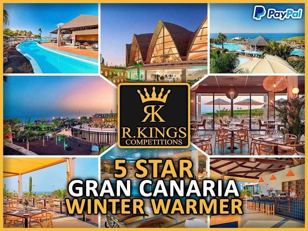 GUARANTEED DRAW TODAY AT 7PM -£1 5* GRAN CANARIA WINTER - Competitions ...