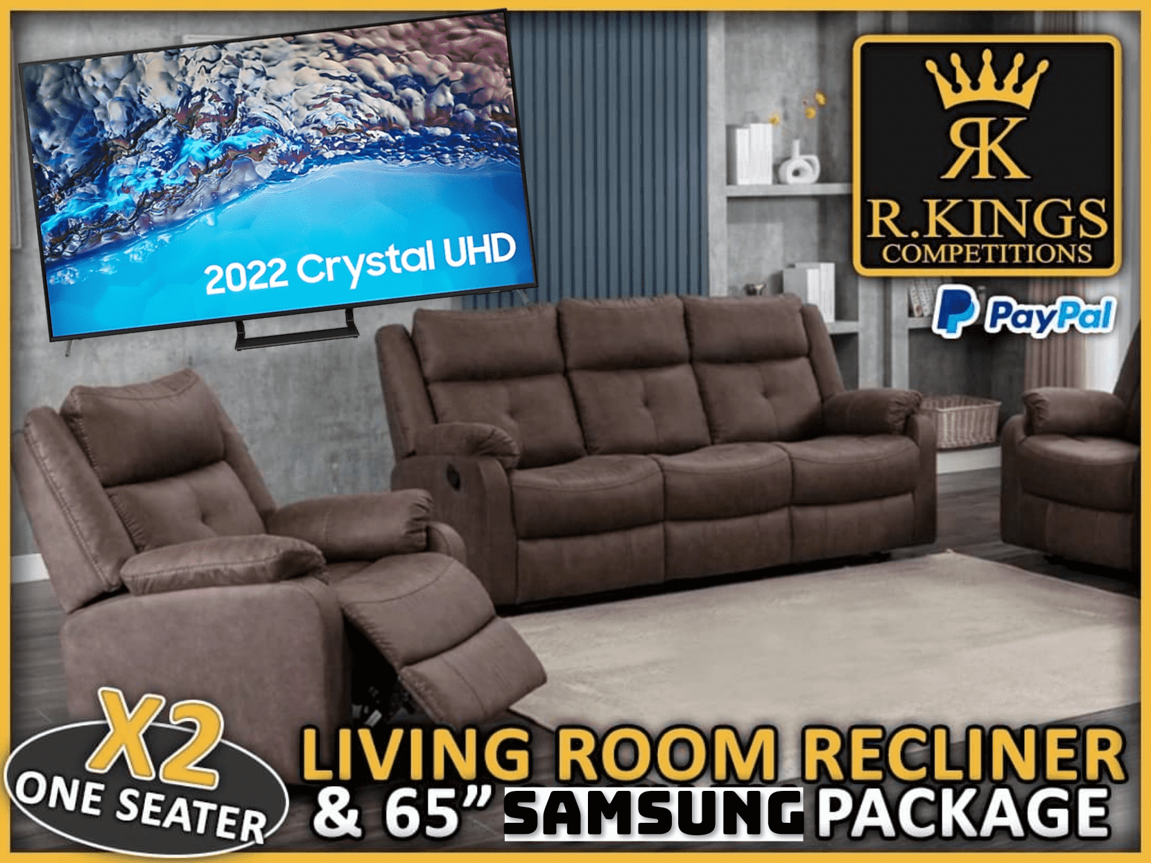 Living Room Recliner & 65" Samsung TV Bundle March