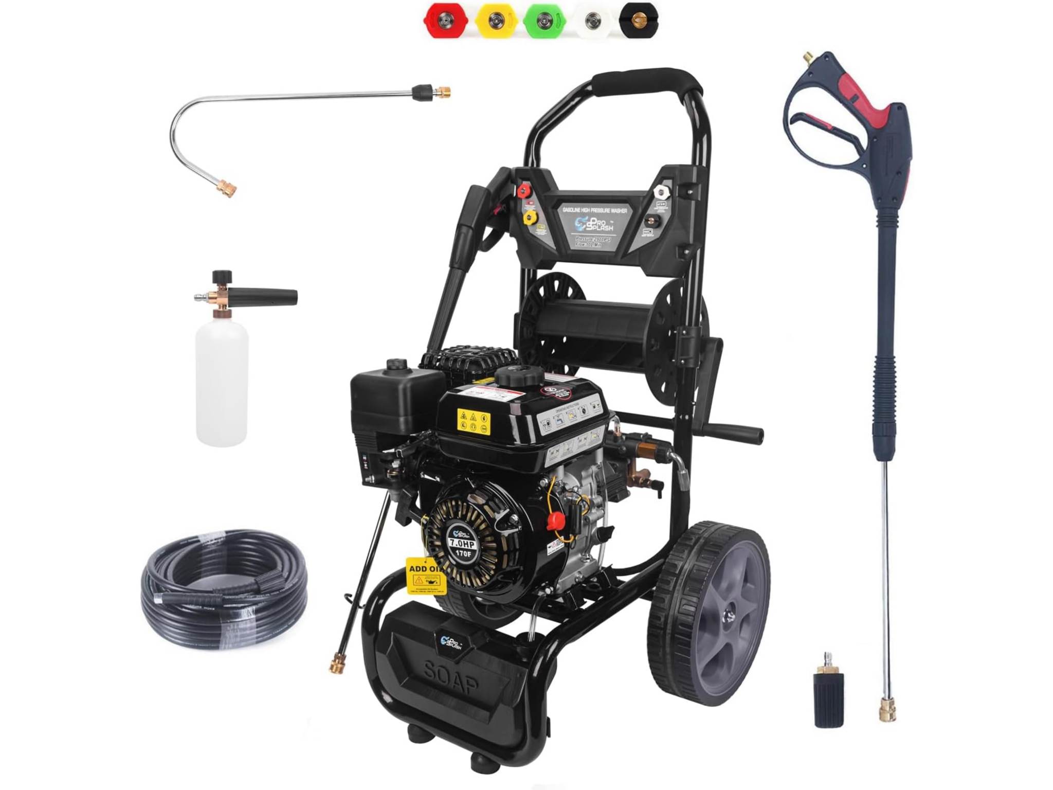 Pro Splash Petrol Pressure Washer w/Industral Patio Cleaner January