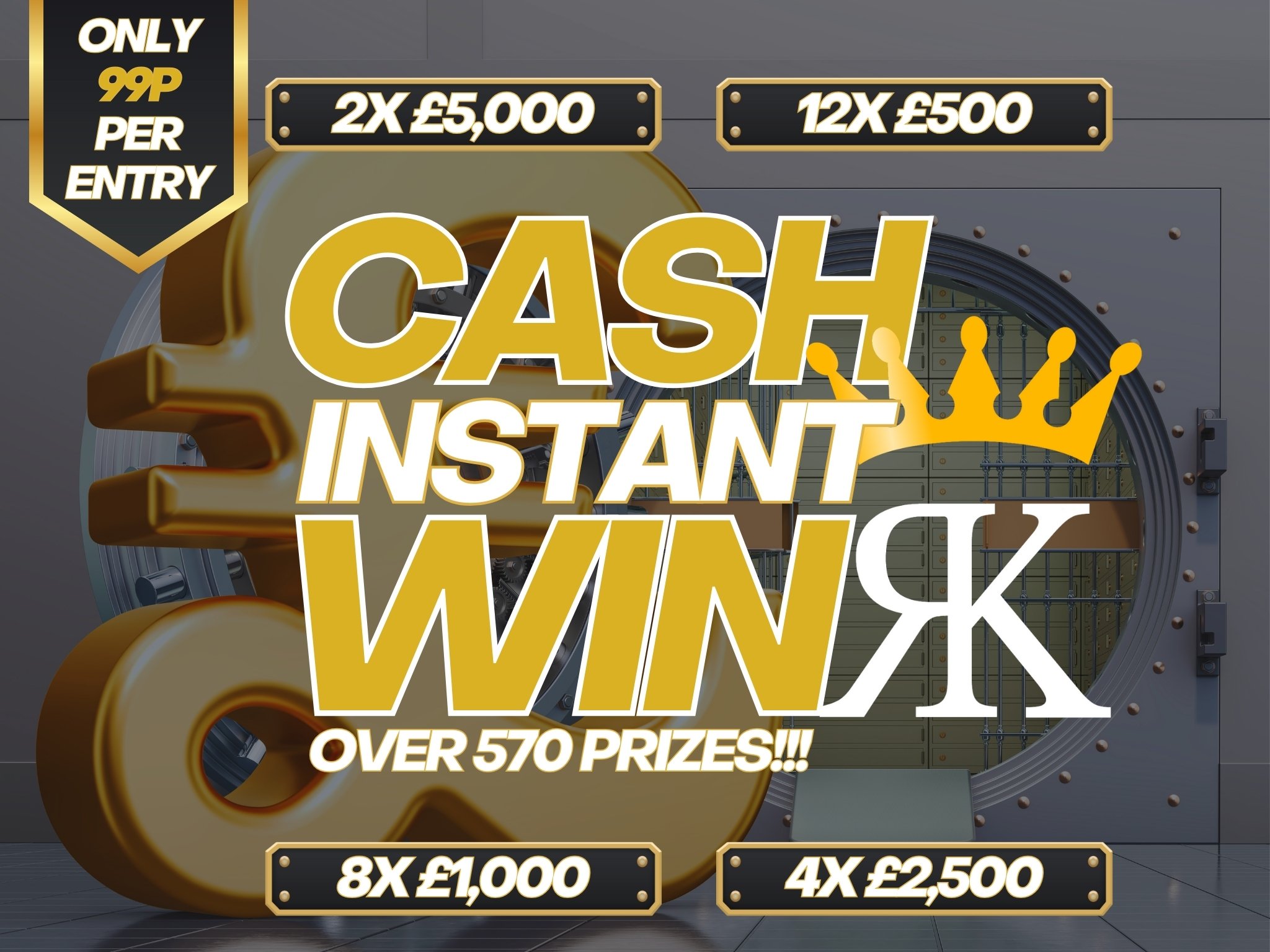 99p Instant Win Competition - OVER 570 INSTANT WIN PRIZES