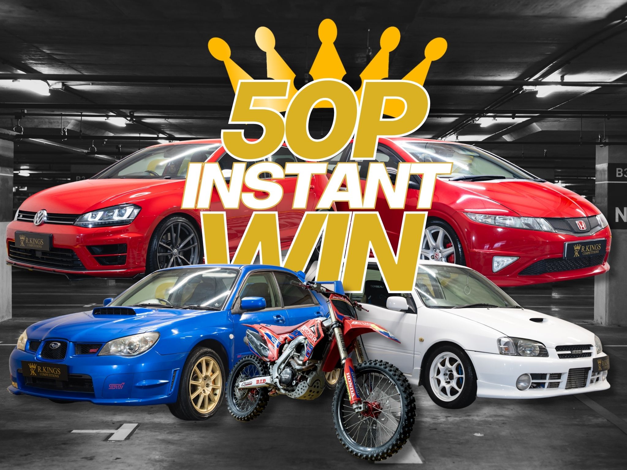 50p Cars & Cash Instant Win Competition - Competitions - R Kings Competitions
