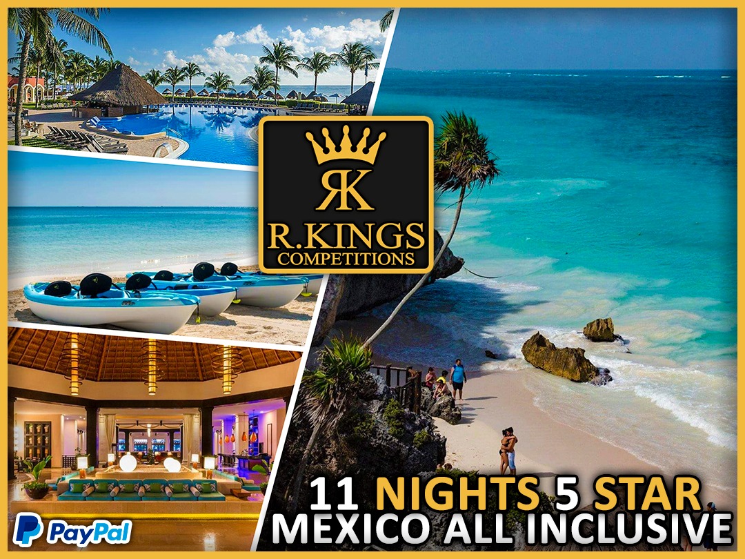 GUARANTEED DRAW TODAY @ 9PM - 11 Nights 5 Star Mexico All Inclusive ...