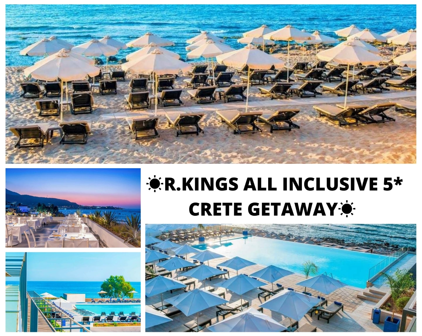 GUARANTEED DRAW TODAY AT 9PM -R.Kings All Inclusive 5* Crete Getaway