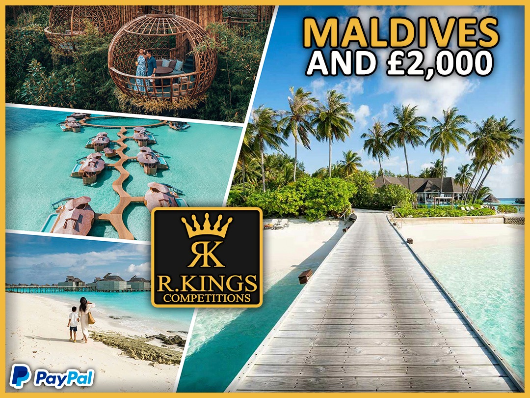 GUARANTEED DRAW @9PM TODAY - 10 Nights in Maldives and £2,000 ...