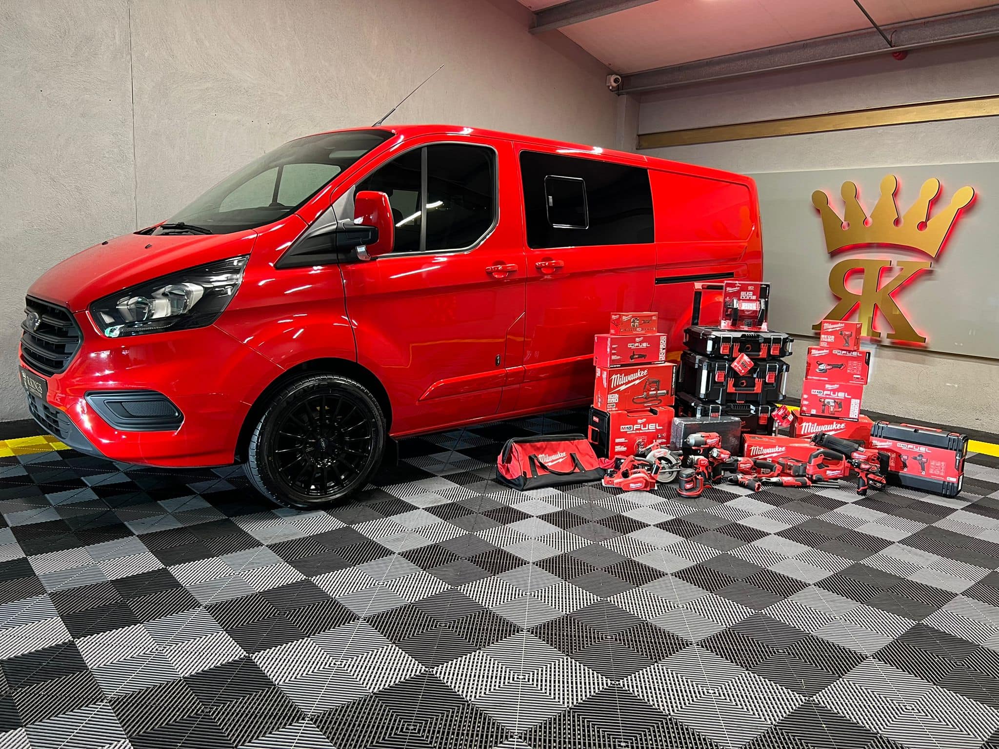Ford Transit Custom LWB & 24pc Milwaukee Toolkit